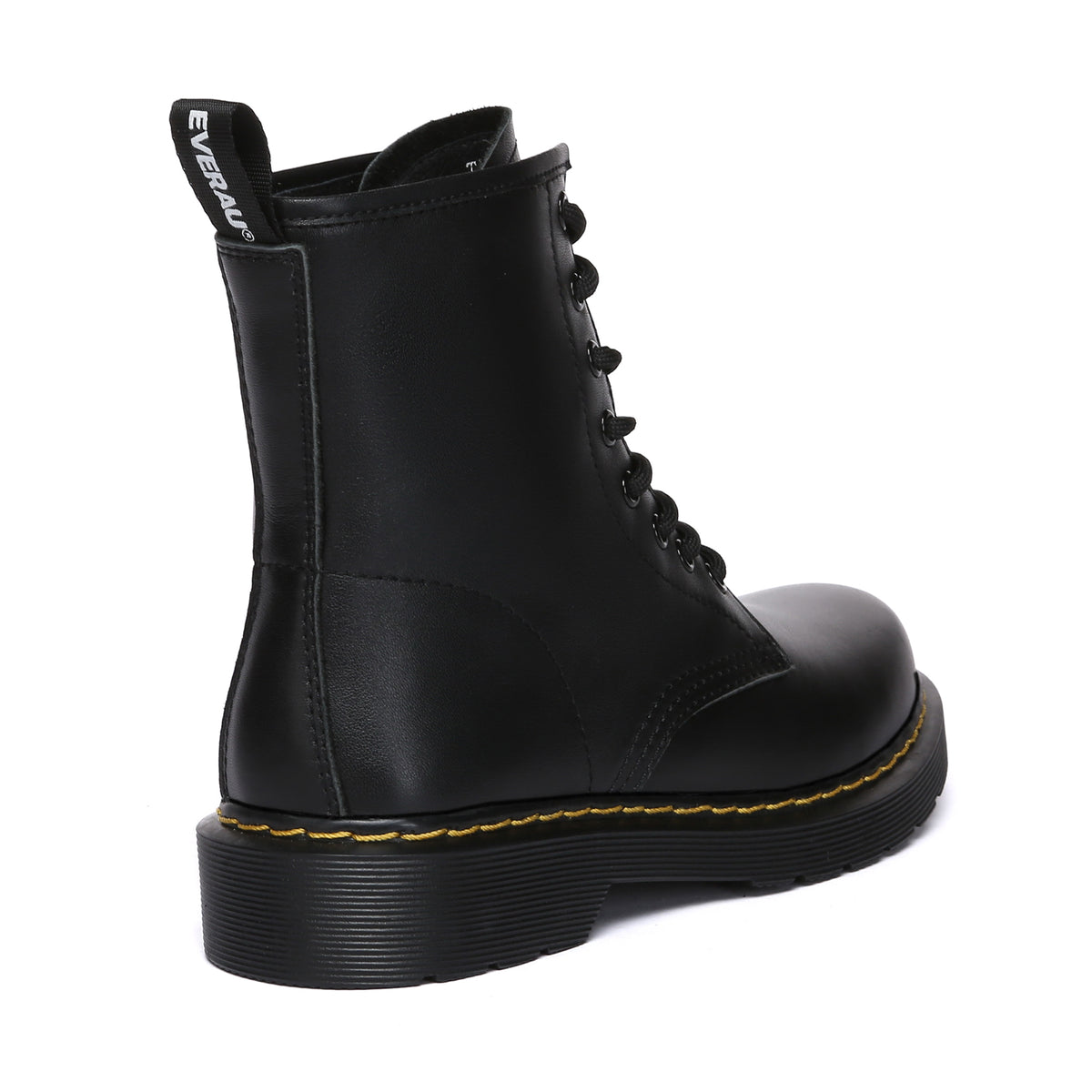 Black Docs Leather Chunky Boots