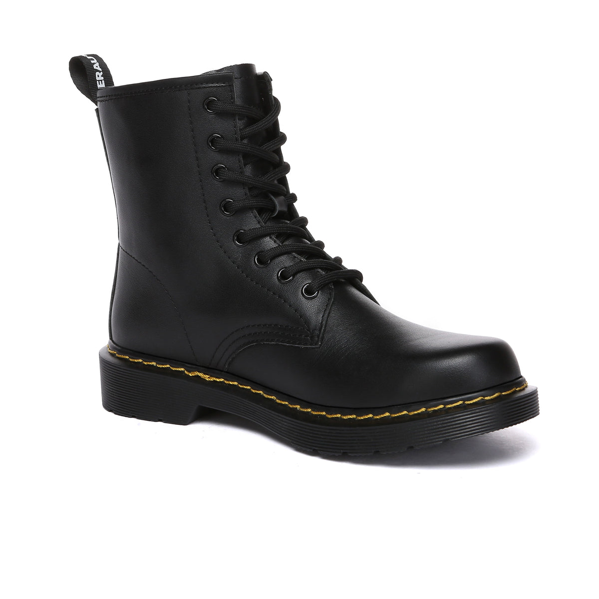 Black Docs Leather Chunky Boots