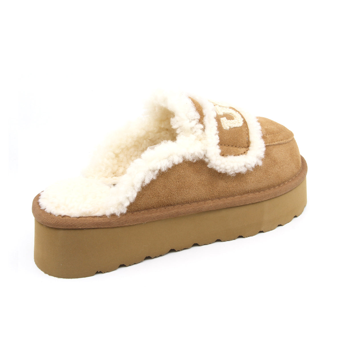 UGG Shearling Platform Slippers